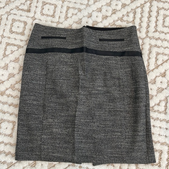 Express | Skirts | Express Dress Skirt With Faux Leather Detailing ...